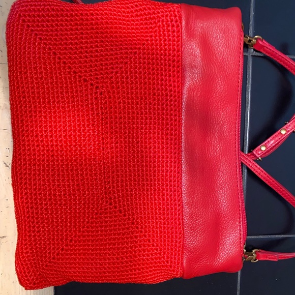 The Sak | Bags | The Sak Collection Red Crochet And Leather Purse ...